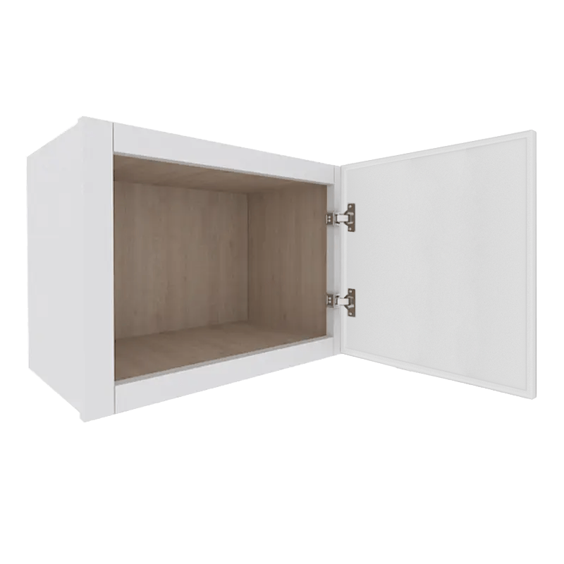 Ethereal White Micro Shaker Base End Shelf Cabinet 9"W × 34½"H | Pre ...