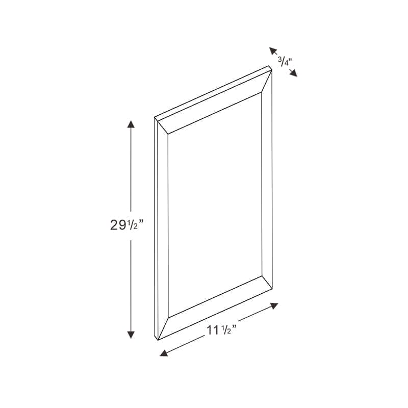 Timeworn Slim Green Shaker Wall False Door - RaraRTACabinets