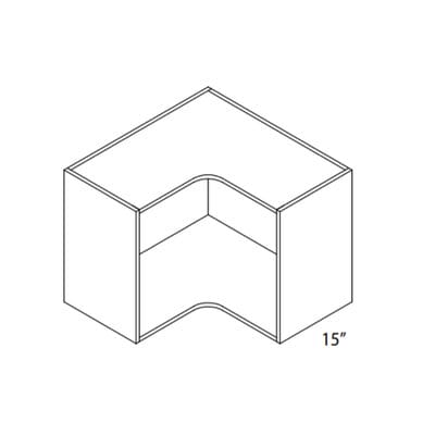 ER3021-Natural Grain Oak L-Shaped Upper Closet 30″ 30"W × 21"H | RTA